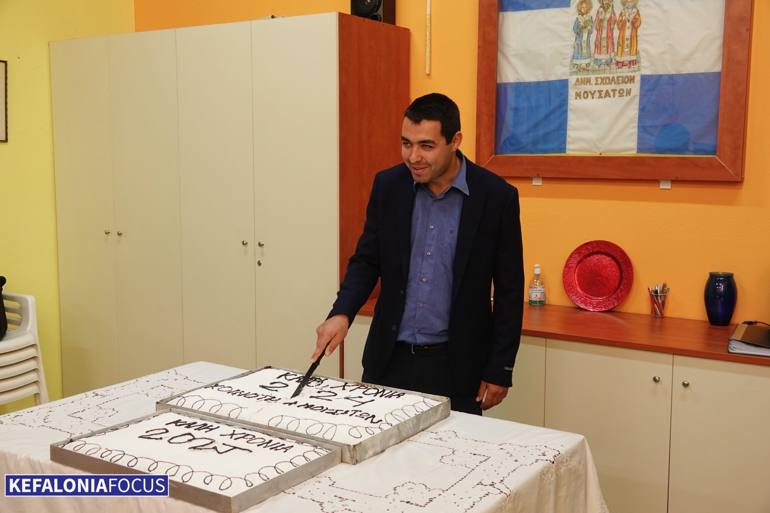 Ο Προέδρος της Τ.Κ Μουσάτων Γεράσιμος Μινέτος για την εκδήλωση κοπής ...