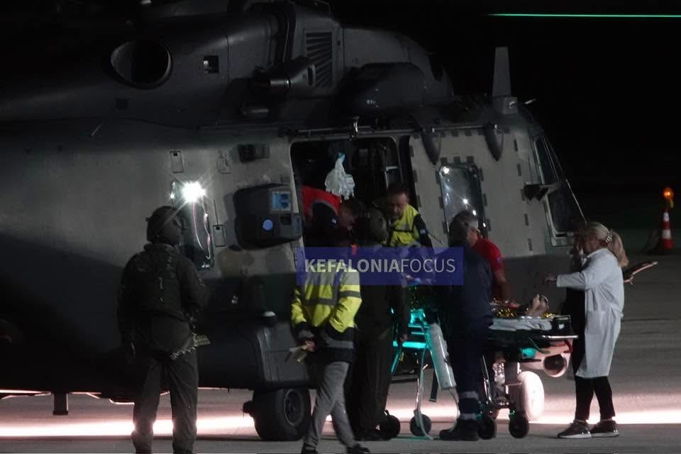 Κεφαλονιά:Νυχτερινή αεροδιακομιδή ασθενούς με το ελικόπτερο NH90 της ...