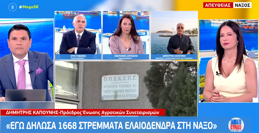 Δημήτρης Καπούνης στο Mega: «Από το 2023 είχε ενημερωθεί ο Πρωθυπουργός ...